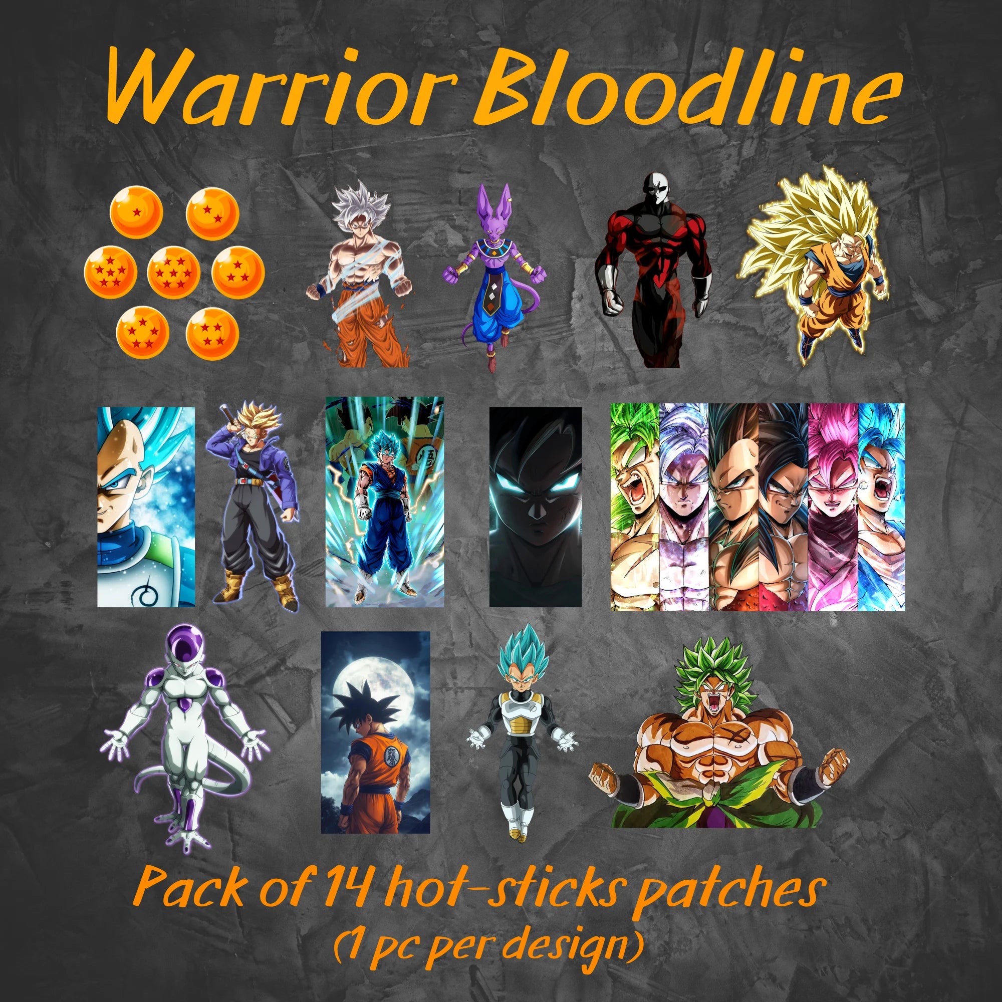 Warrior Bloodline | Pack of 14 Hot-Sticks | Iron on patches – Slap That ...